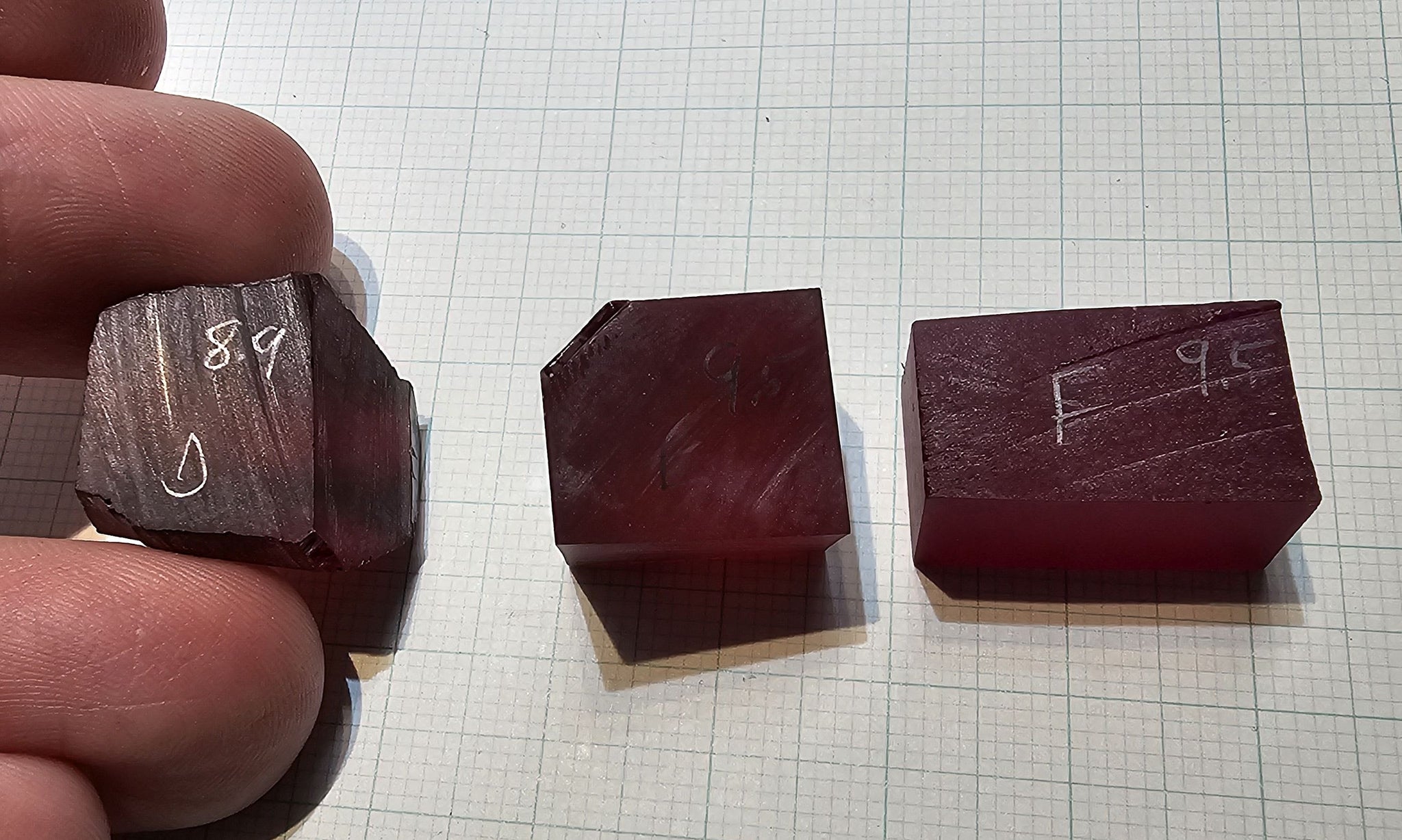 Red Ruby Facet Rough Czochralski Lab Created Crystals – Turtle's Hoard